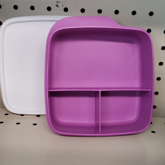 Tupperware | Kitchen | Tupperware Purple Divided Dish With Lid New ...